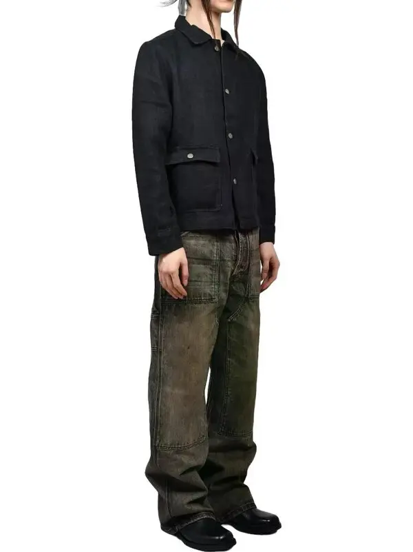 NO MAINTENANCE Engineer Linen Jacket - Black