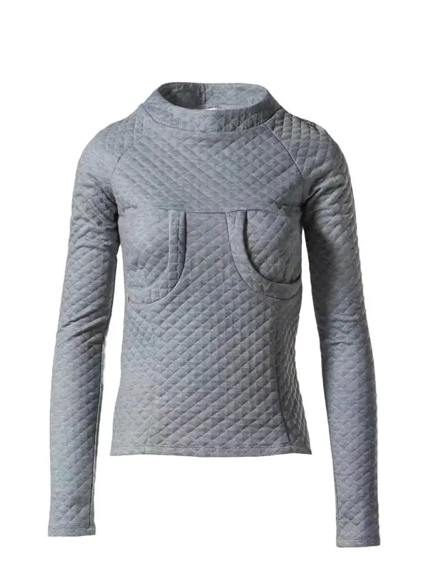 LUCILA SAFDIE Dakota Quilted Jersey Top - Grey