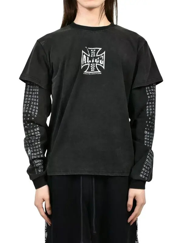 N.HOOLYWOOD Moto Logo-print T-shirt - Black