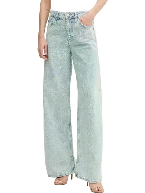 Sisley Distressed Wide-leg Jeans - Blue