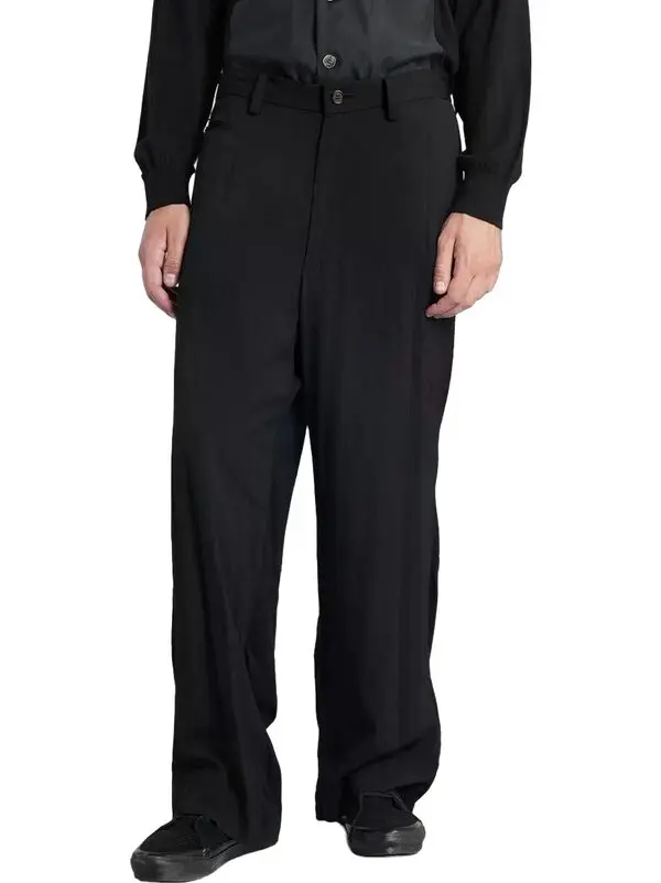 Undercover Logo-patch Wide-leg Trousers - Black