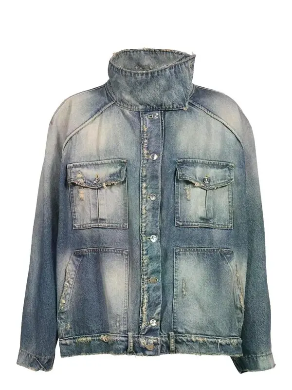 DOMENICO OREFICE A4 Distressed Denim Jacket - Blue