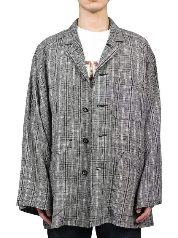DAIRIKU Jude Check Work Jacket - Grey