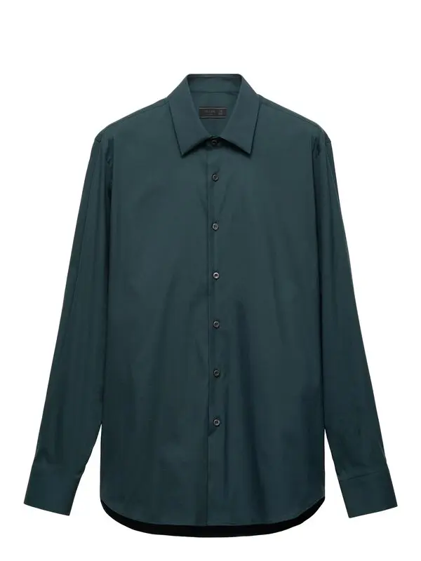 Prada Stretch-cotton Slim Shirt - Green