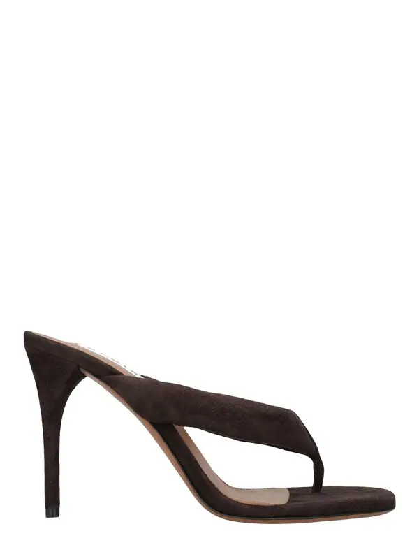Alaïa Suede Thong Sandals 90 - Brown