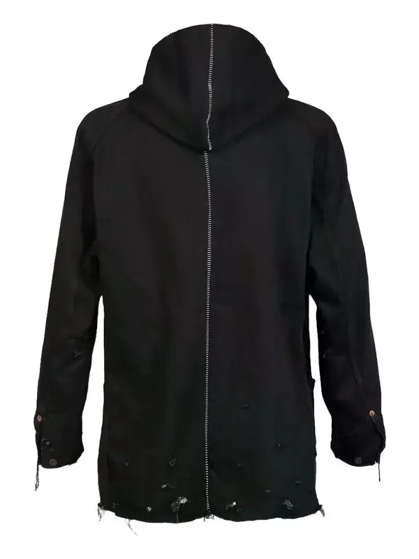 MINUS Home Chore Distressed Garment-dyed Jacket - Black