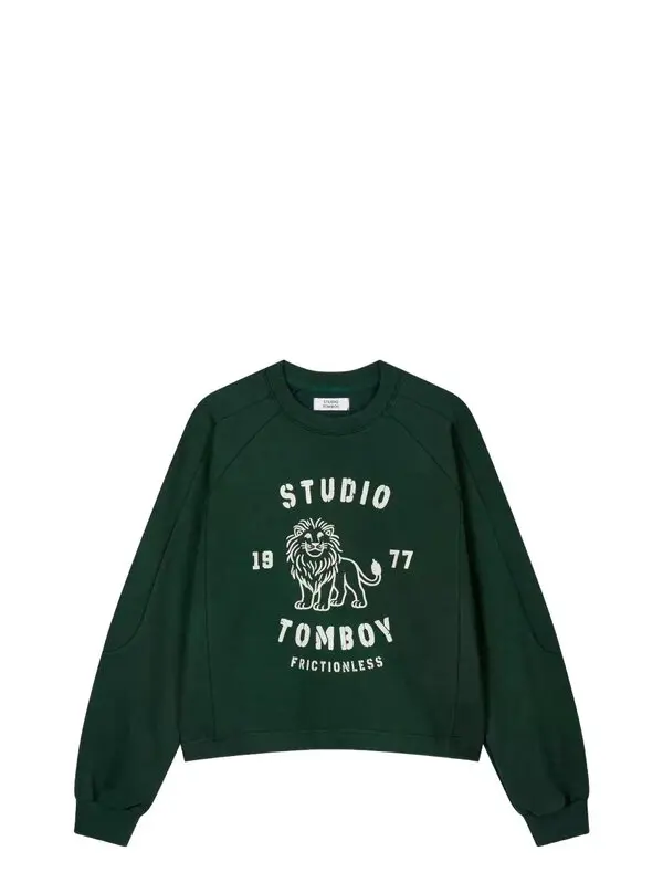 STUDIO TOMBOY Lion-print Sweatshirt - Green