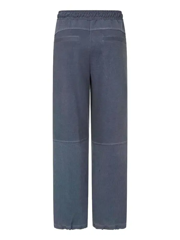 STUDIO TOMBOY Pigment-dyed Wide-leg Track Pants - Blue