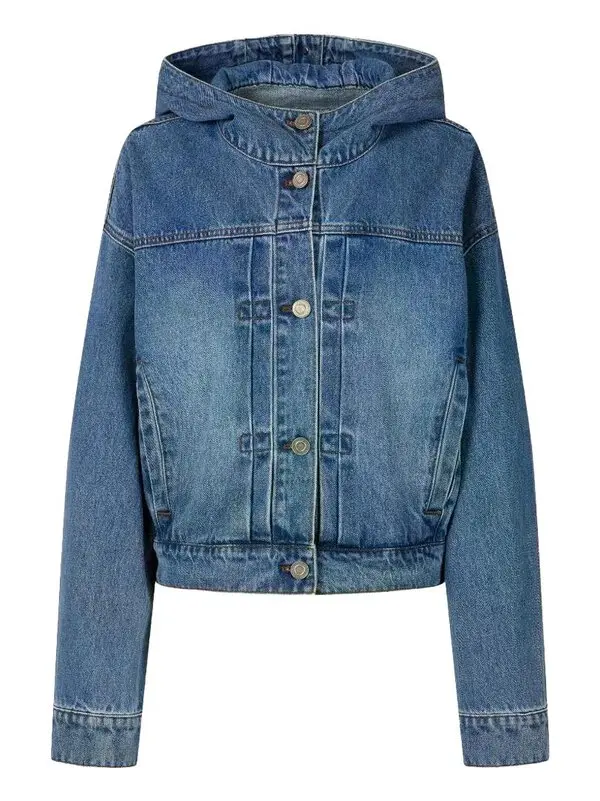 STUDIO TOMBOY Hooded Denim Jacket - Blue