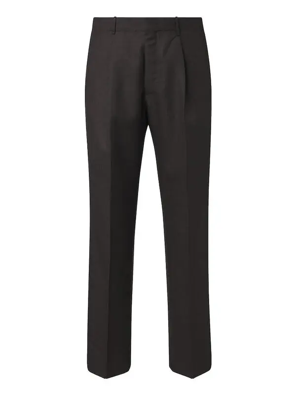 Incotex Virgin Wool Straight Pants - Brown