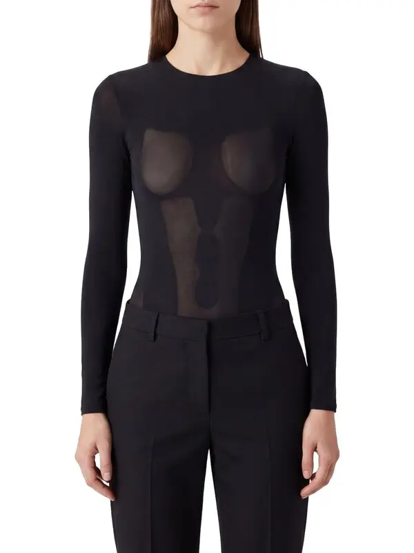 MAISON MARGIELA Nylon Bodysuit - Black