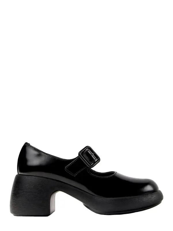 Camper Glossed Mary Jane Court Shoes - Black