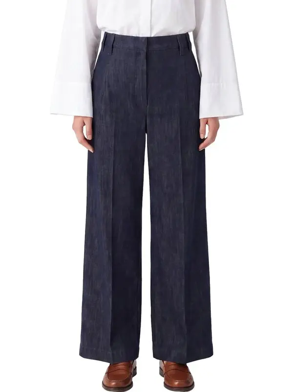 Brunello Cucinelli Wide Leg Trousers - Blue