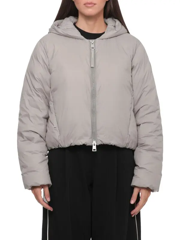 Canada Goose Elba Oversized Cropped Hooded Nylon Down Jacket - Grey