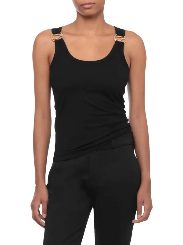 Coperni Emblem Strap Tank Top - Black