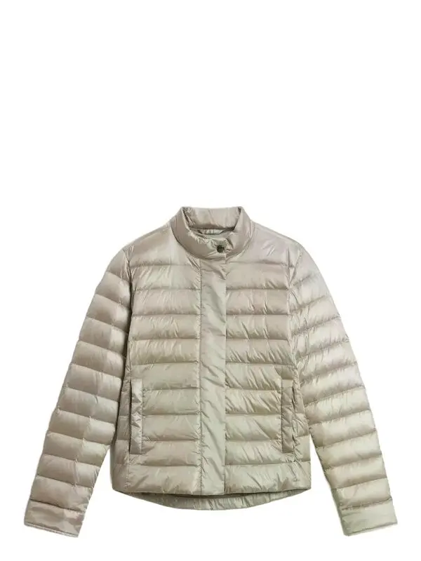 Woolrich Metallic-effect Puffer Jacket - Silver