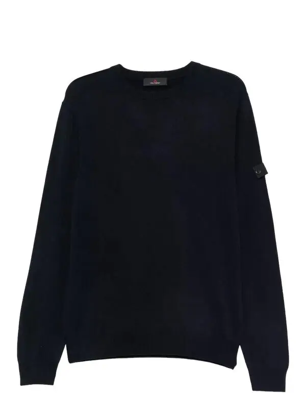 Peuterey Logo-patch Crew-neck Sweater - Blue