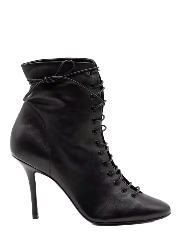 ALEVI MILANO Lace-up Leather Ankle Boots - Black