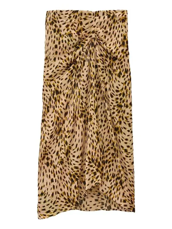 Ba&sh Hoema Leopard-print Midi Skirt - Neutrals
