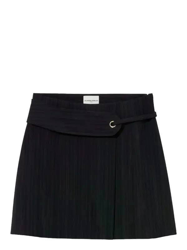 Claudie Pierlot Belted Striped Skirt - Blue