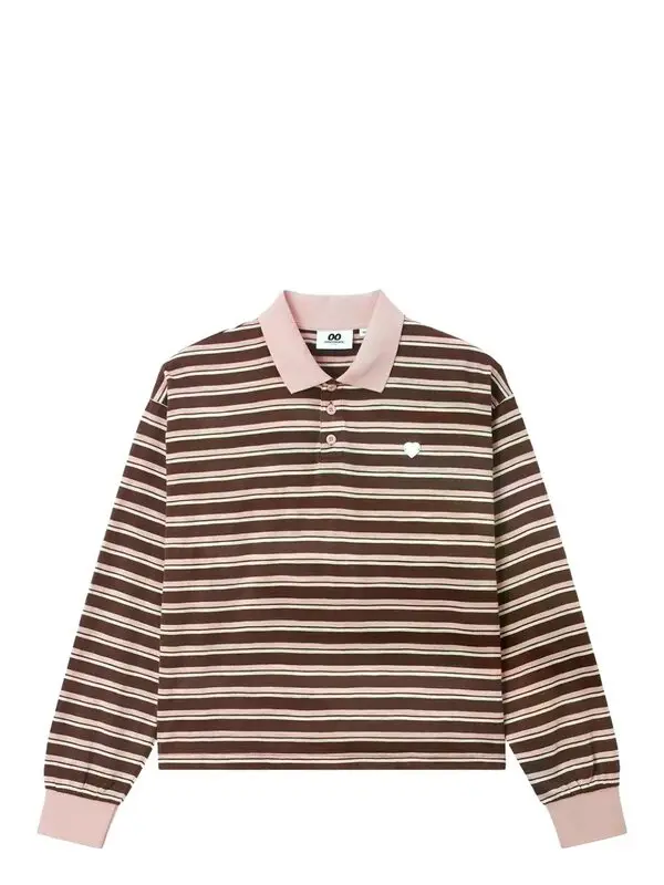 CHOCOOLATE Horizontal-stripe Polo Shirt - Brown