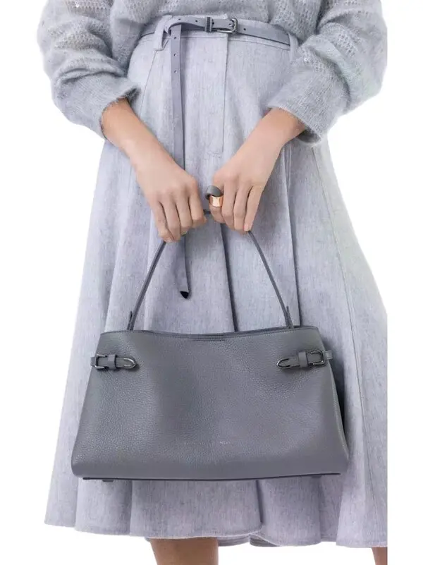 Brunello Cucinelli Essence East West Shoulder Bag - Grey
