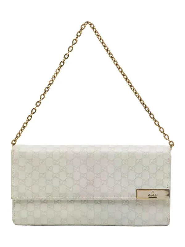 Gucci 2000-2015 Microguccissima Dice Wallet On Chain Shoulder Bag - Brown