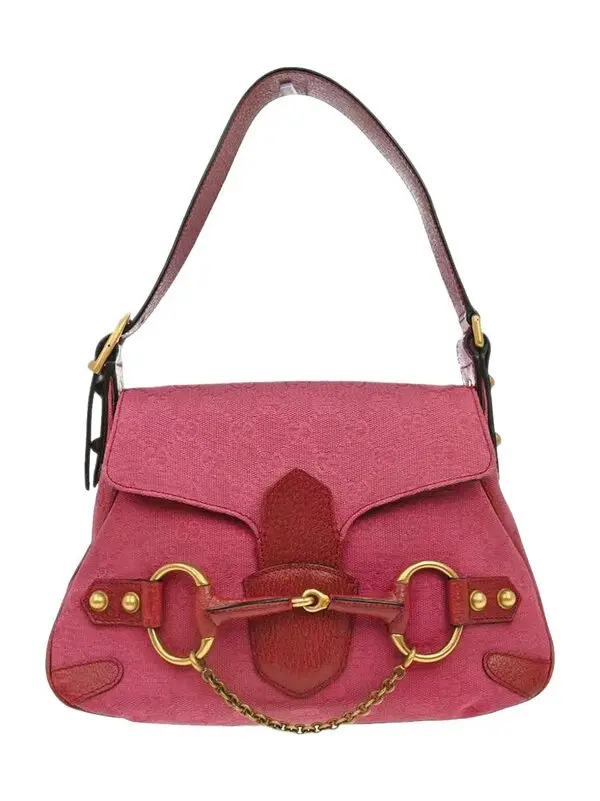 Gucci 1990-2000s Horsebit Gg Handbag - Pink
