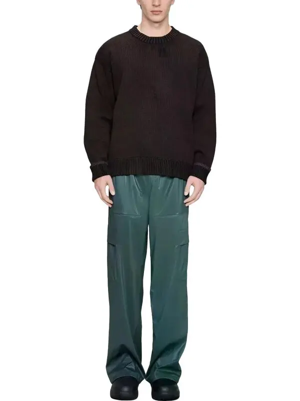 Rains Ribbed-knit Crew-neck Sweater - Black
