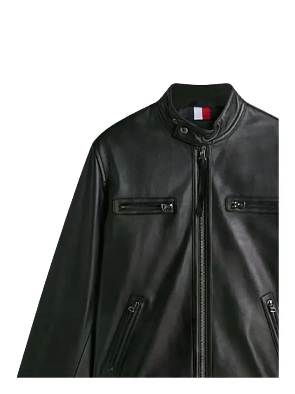 Tommy Hilfiger Leather Racer Jacket - Black