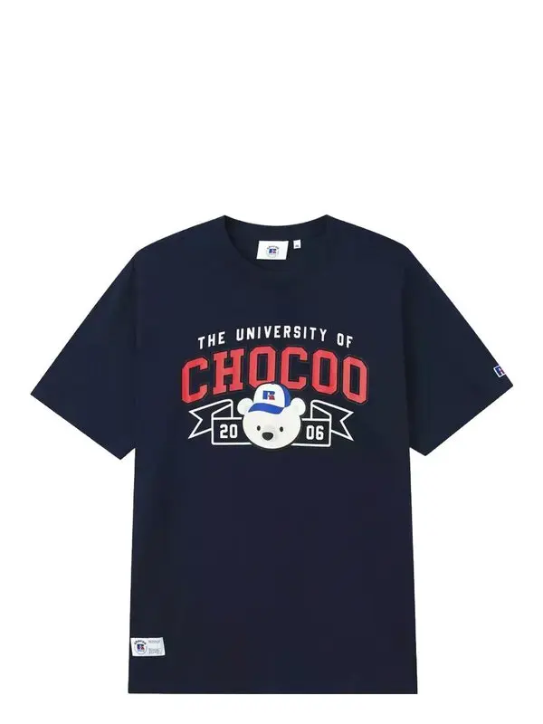 CHOCOOLATE Graphic-print Cotton T-shirt - Blue