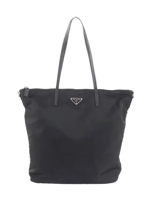 Prada 2013-2026 Tessuto Zip Top Convertible Tote Satchel - Black
