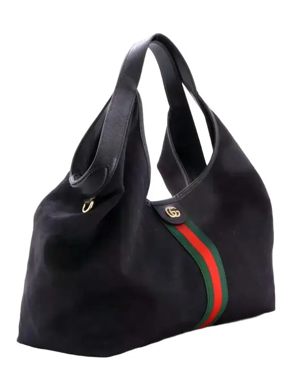 Gucci Giglio Gg Canvas Large Tote Bag - Black