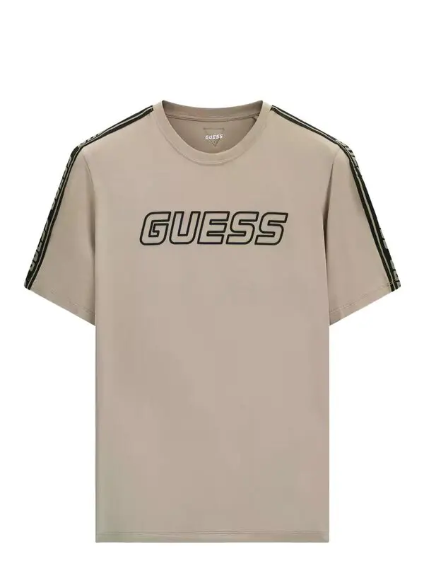 Guess Front Logo Stretch T-shirt - Neutrals