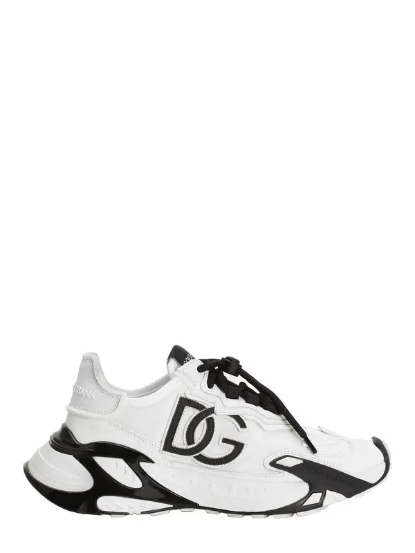 Dolce & Gabbana Day Faster Viscose Fabric Sneakers - White
