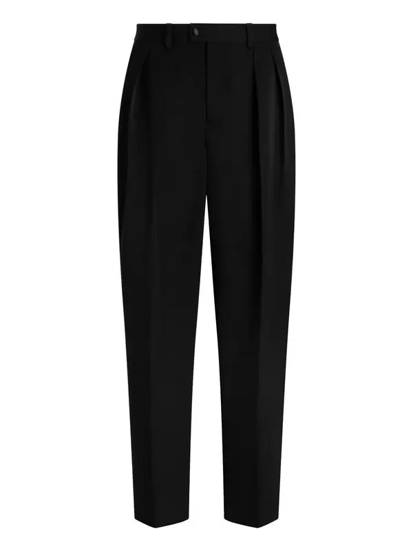 Dolce & Gabbana Wool Gabardine Trousers Pants And Shorts Wool - Black