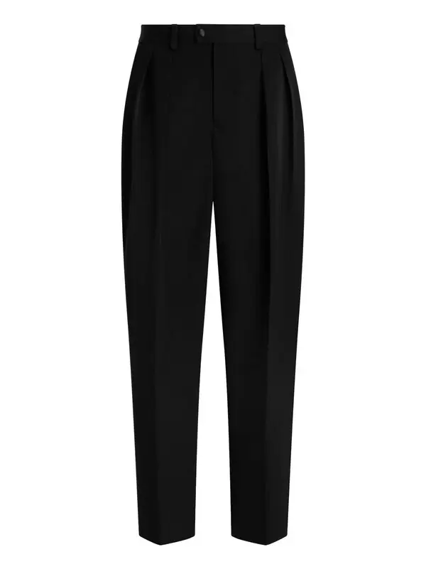 Dolce & Gabbana Wool Gabardine Trousers - Black