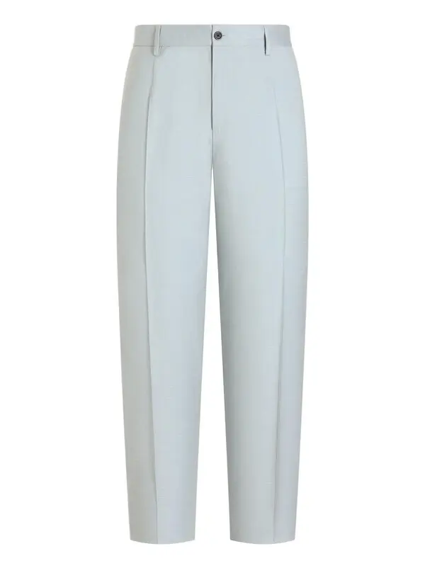 Dolce & Gabbana Shantung Viscose Tailored Trousers - Azure
