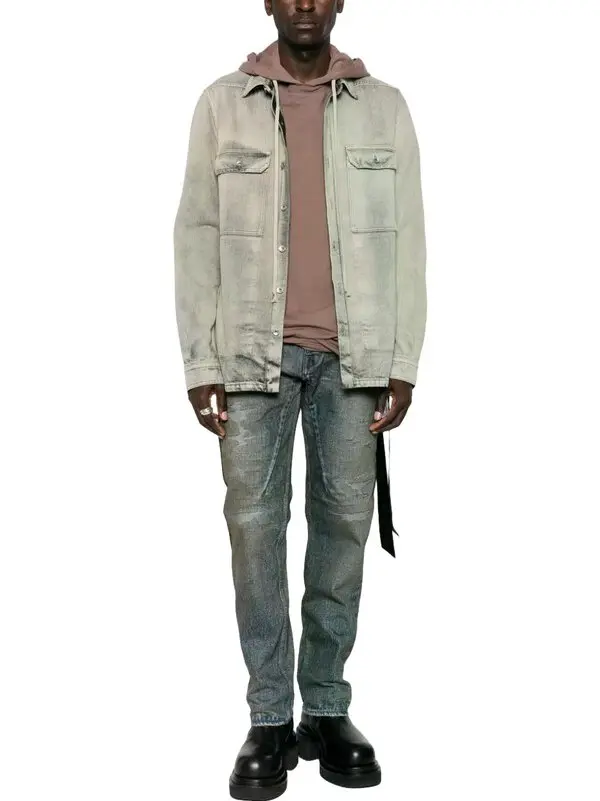 Rick Owens Long-sleeve Buttoned Overshirt - Blue