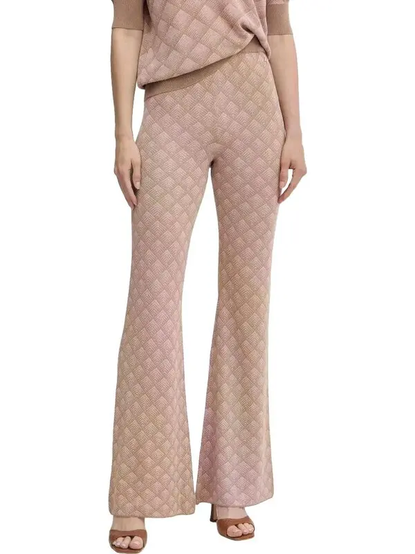 SILVIAN HEACH Geometric-pattern Flared Trousers - Neutrals