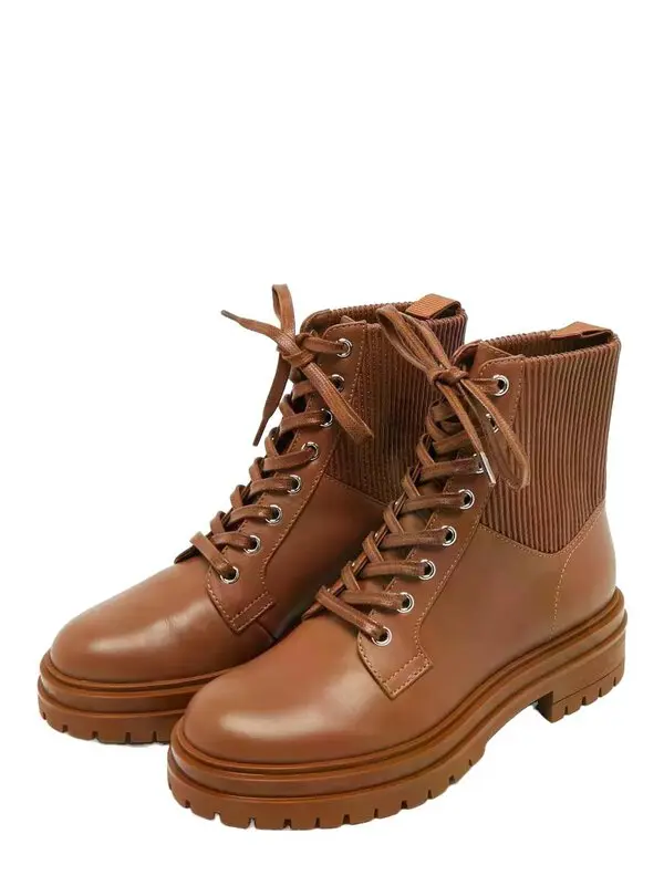 GIANVITO ROSSI Martis Lace-up Ankle Boots - Brown