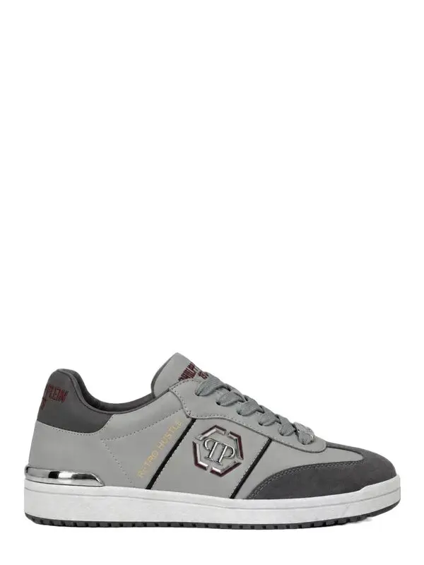 Philipp Plein Bicolor Retro Hustle Low-top Sneakers - Grey
