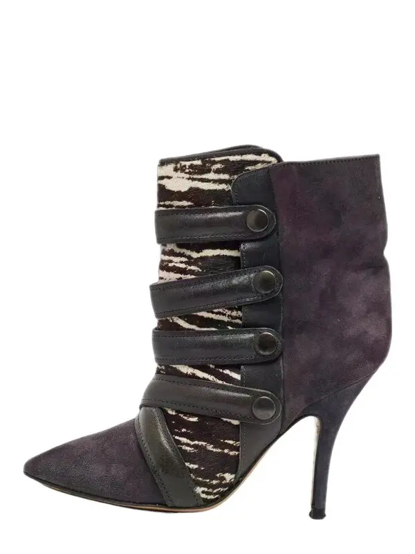 Isabel Marant Étoile Calf Hair Suede Ankle Boots - Grey