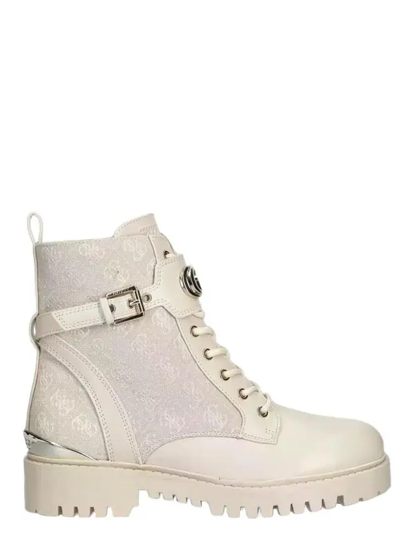 Guess Olanna Logo Combat Boots - Neutrals