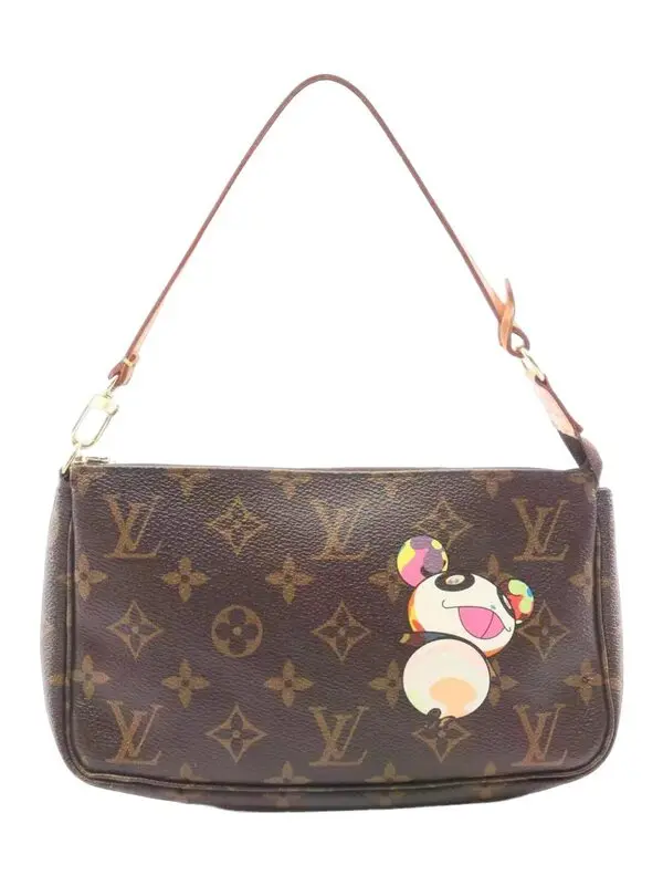 LOUIS VUITTON 2004 Monogram Panda Shoulder Bag - Brown