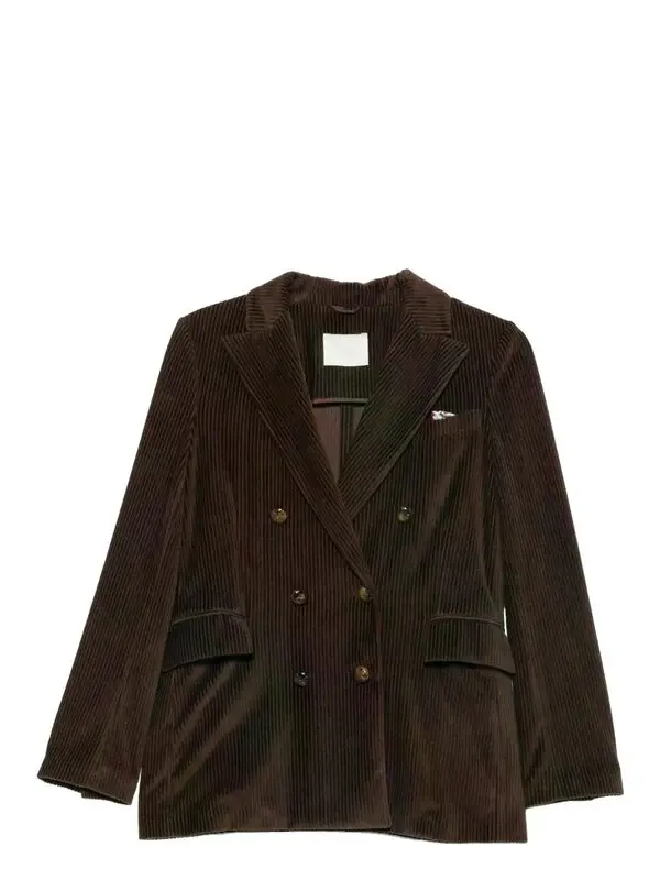 CIRCOLO 1901 Double-breasted Corduroy Jacket - Brown