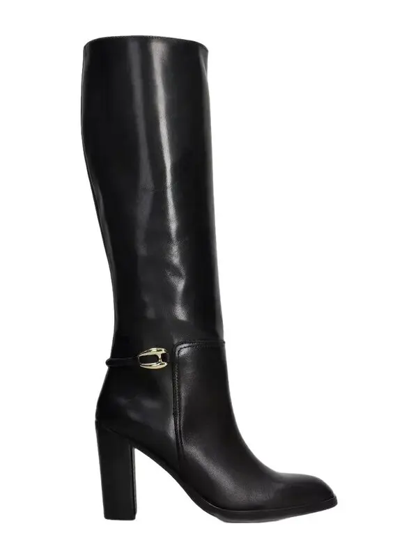 CHANTAL Buckle-detail Knee-high Boots - Black