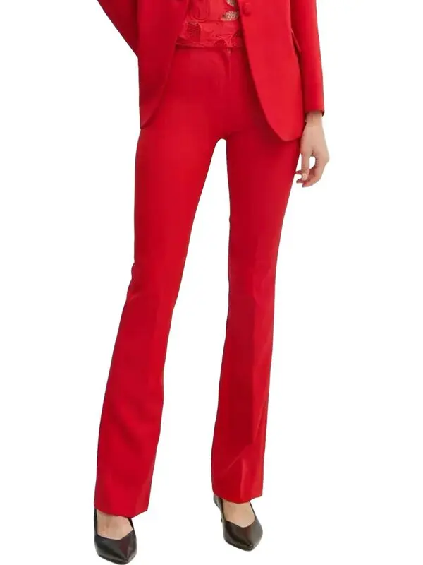 SILVIAN HEACH Reif Pressed-crease Flared Trousers - Red