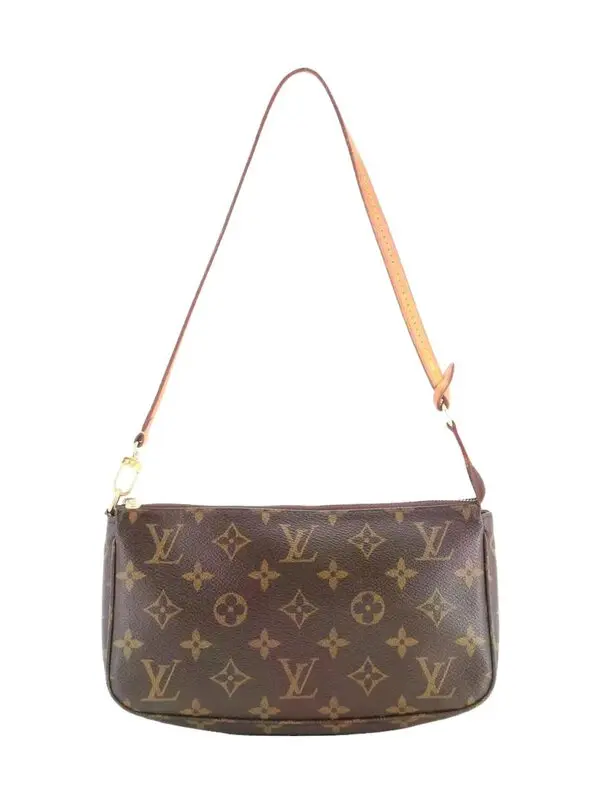 LOUIS VUITTON Monogram Canvas Pochette Accessoires Nm Clutch Bag - Brown