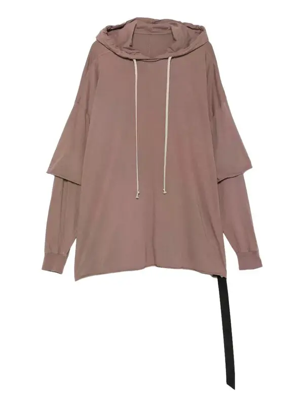 Rick Owens Tommy Hustler Double-layer Hoodie - Brown